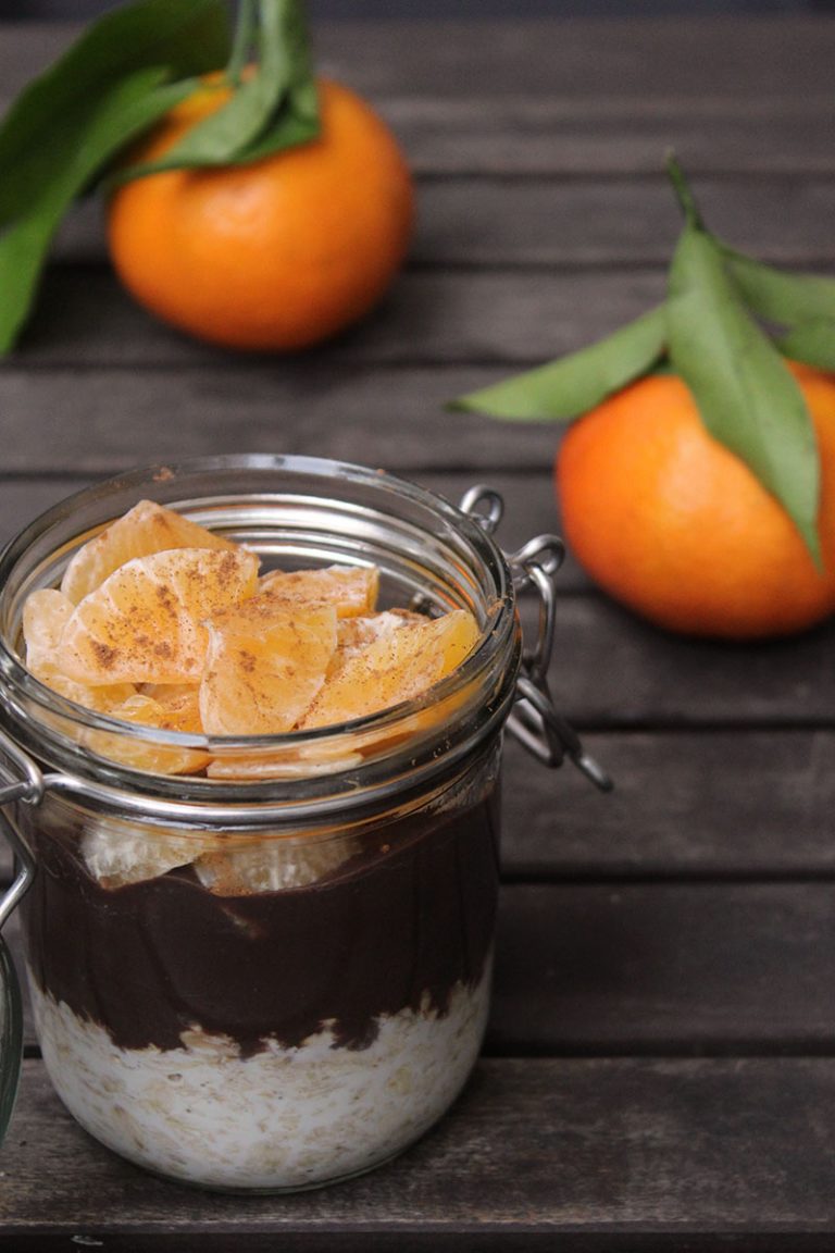 Rezept für Overnight Oats mit Zimt-Schokopudding und Mandarinen ...